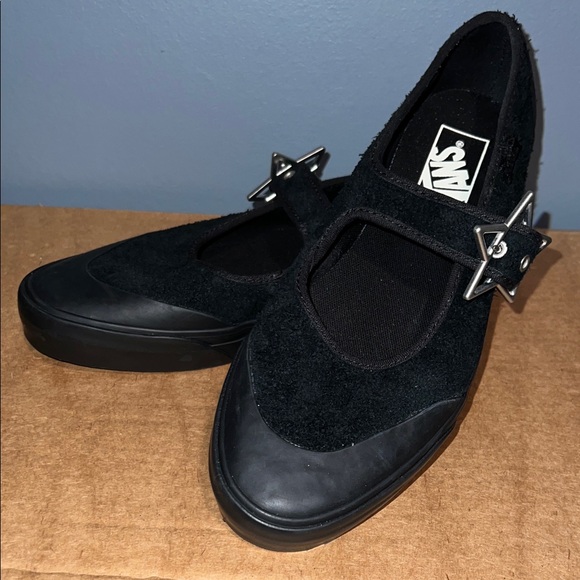 Vans | Shoes | Rare Vans Black Starstudded Mary Jane Flats | Poshmark